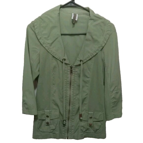 XCVI | Jackets & Coats | Xcvi Olive Green Drawstring Shawl Collar ...